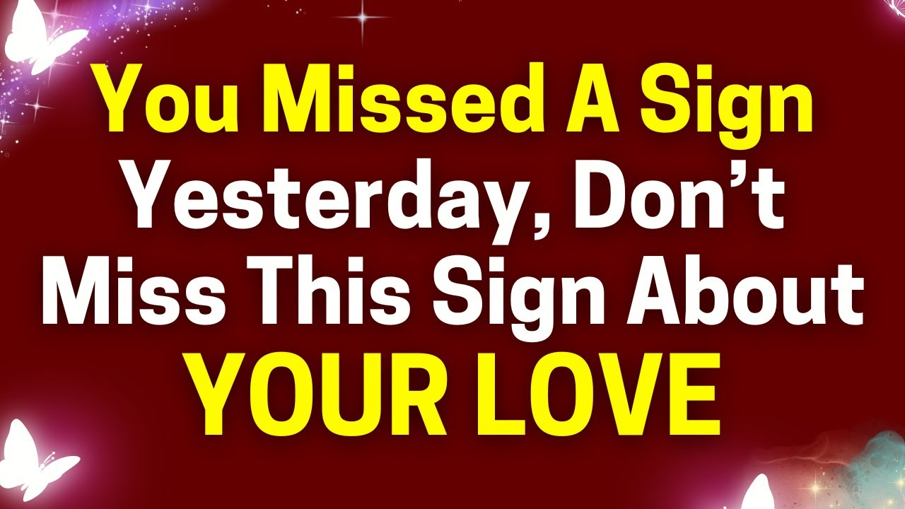 🔴URGENT MESSAGE- "YOU MISSED A SIGN YESTERDAY.. DON'T MISS THIS ONE ...