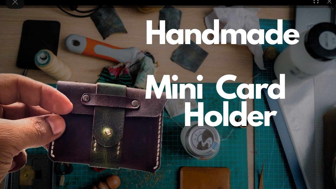 Handmade Leather Card Holder. DIY #leathercraft #handmade #wallet - YouTube