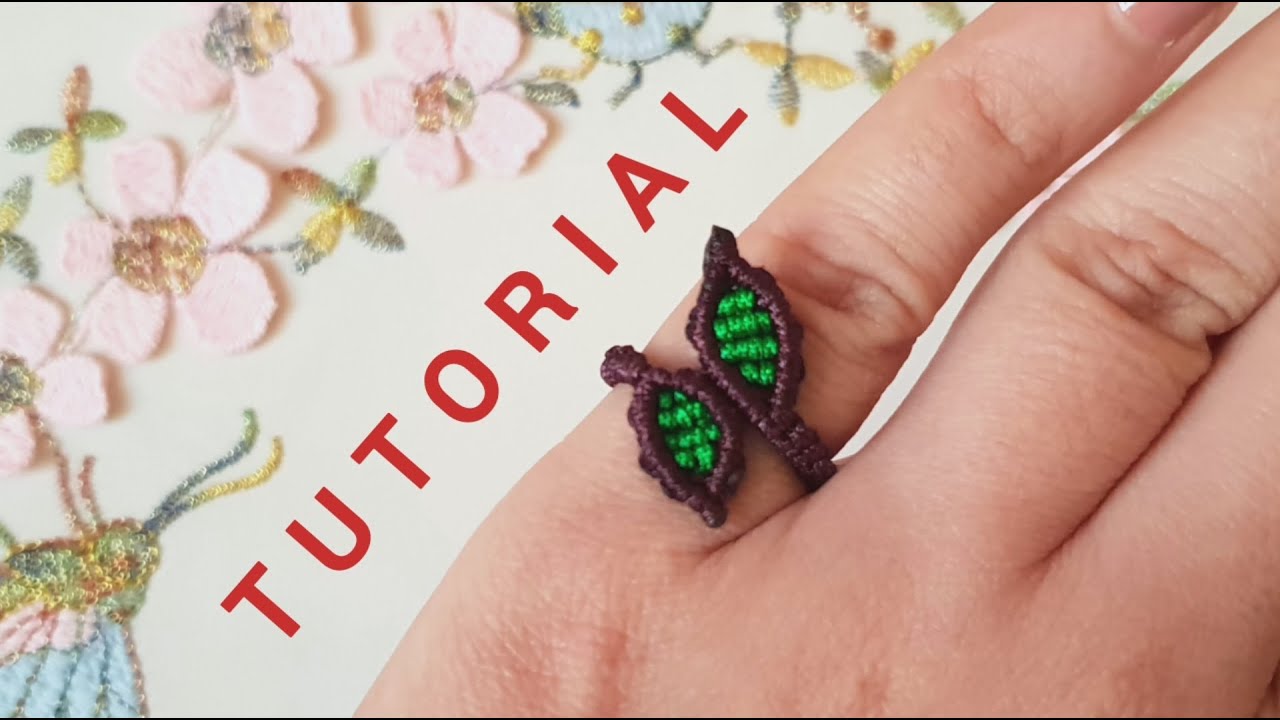 Easy Macrame ring leaf fairy tutorial diy idea - YouTube