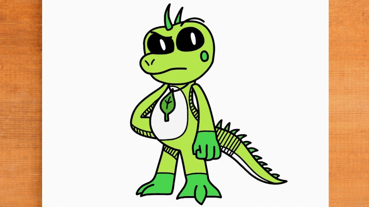 How to draw Gonzo Grumpguana Smiling Critters Poppy Playtime - YouTube
