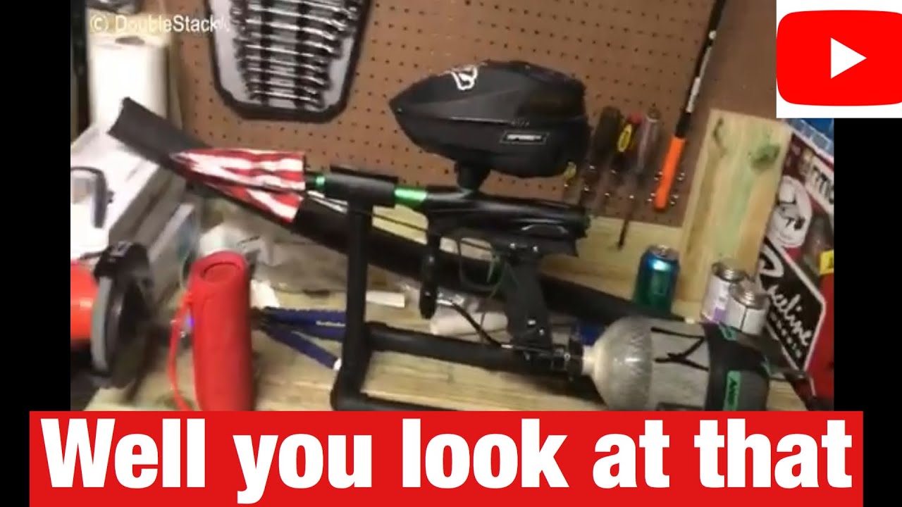 DIY PAINTBALL GUN STAND - YouTube