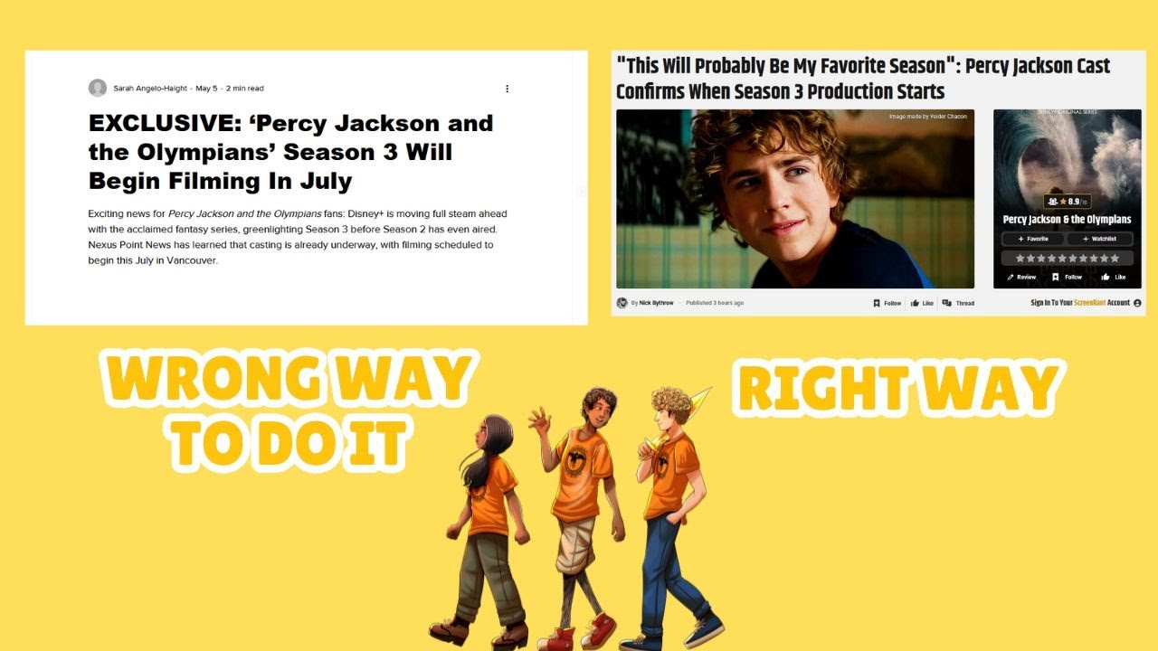 How to find good reliable Percy Jackson News - YouTube
