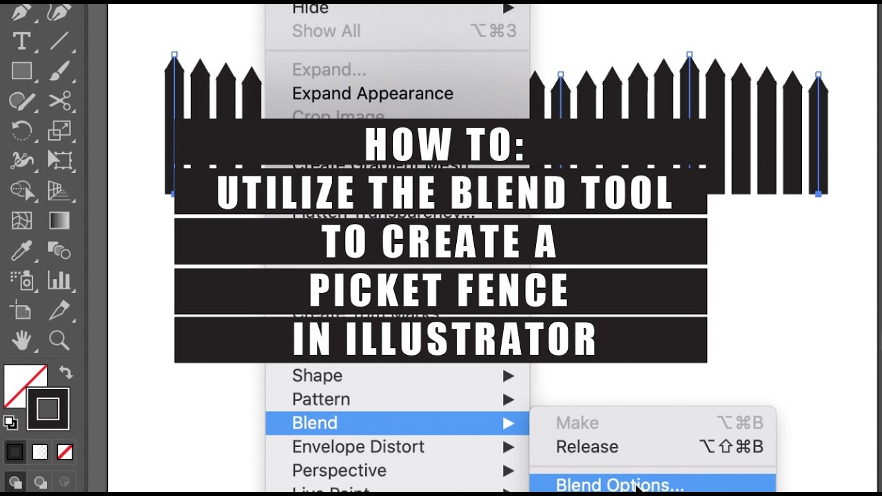 Creating a Picket Fence in Illustrator - YouTube