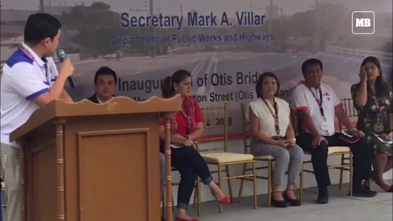DPWH Secretary Mark Villar leads the re-opening of Otis Bridge in ...