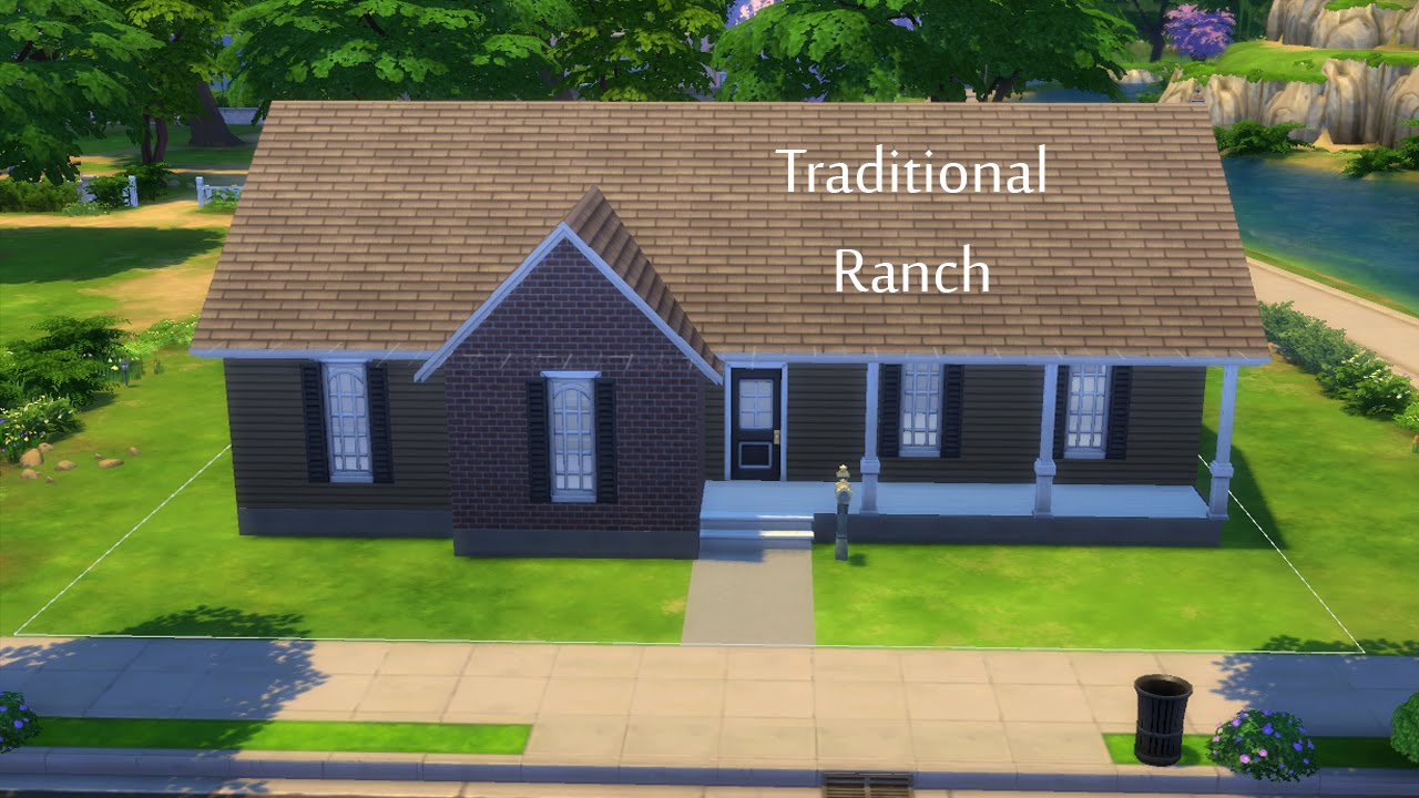Sims 4 House Build: Traditional Ranch - YouTube