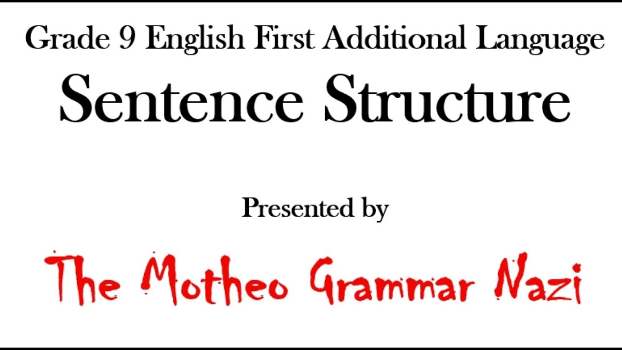 Gr 9 Lesson 1 20240219 Eng Sentence Structure - YouTube
