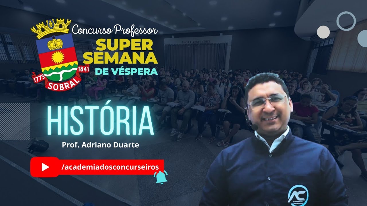 [AO VIVO] Super Semana de Véspera - Professor de Sobral - História ...