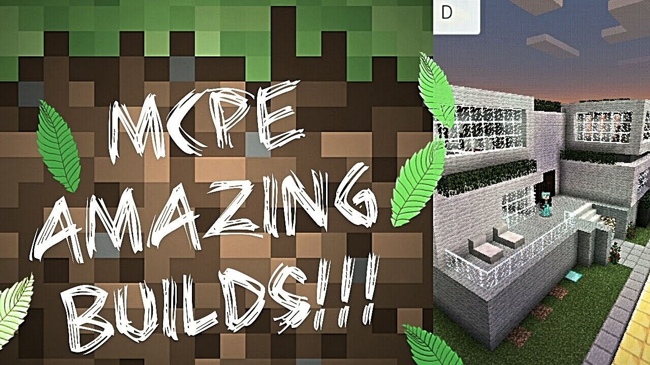 Amazing MCPE Builds!!!! - YouTube