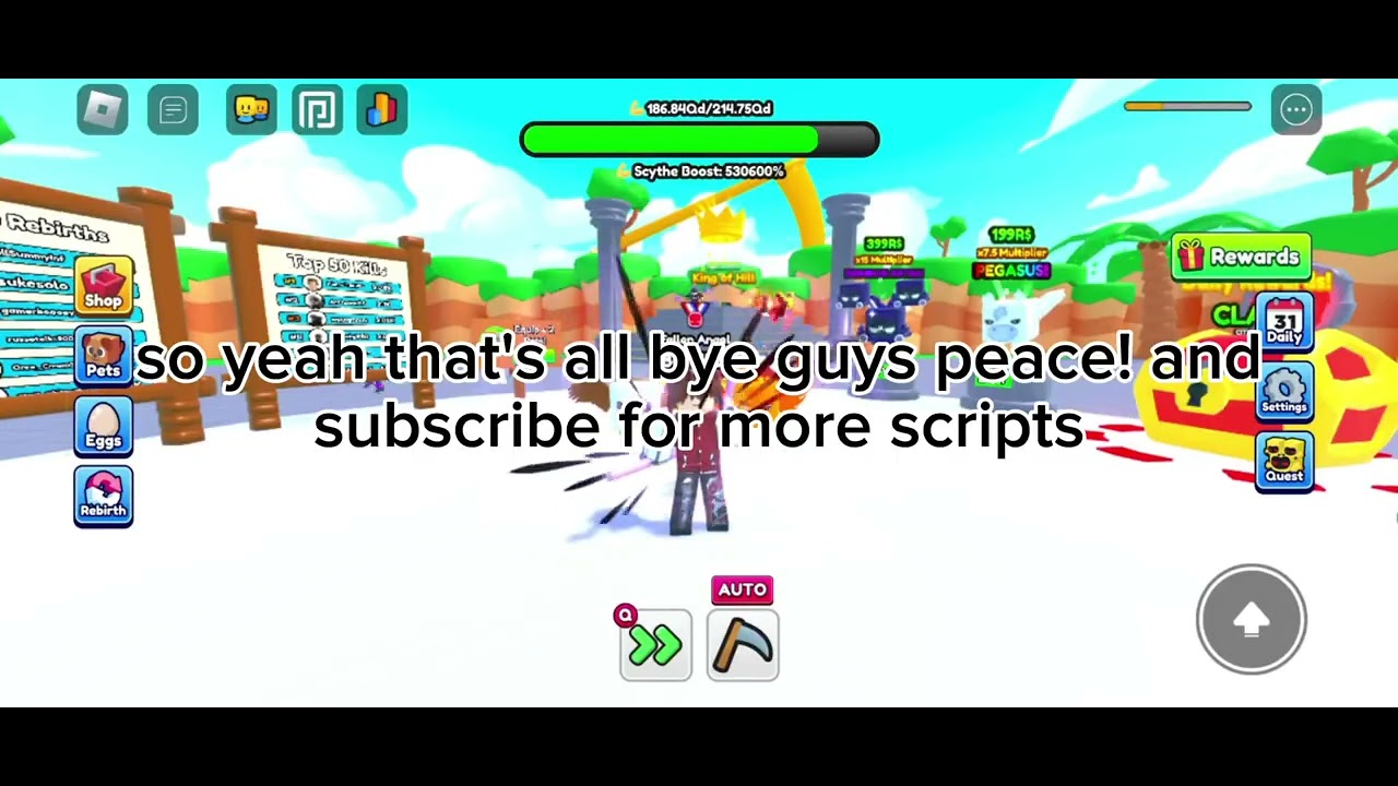 News About the Scythe Simulator script - YouTube