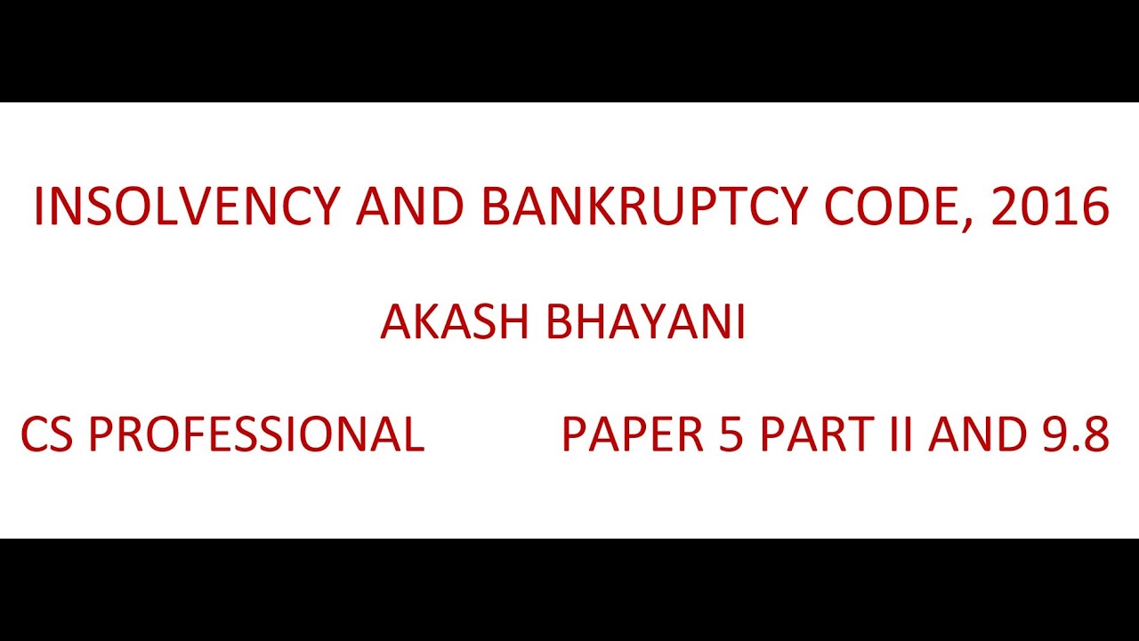 P1U2 IBC INTRODUCTION TO IBC PAPER 9 & 5 CS PROFESSIONAL - TOPIC ...