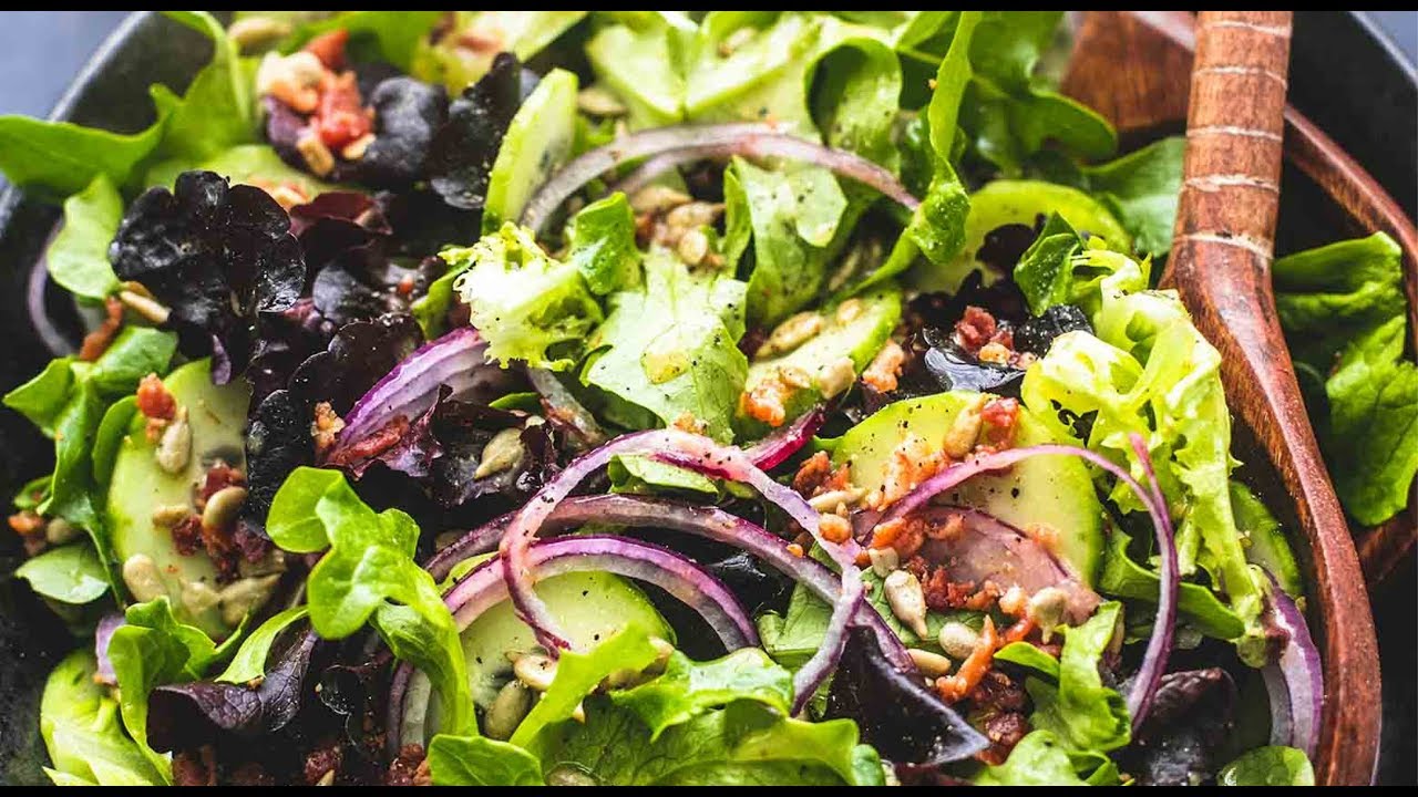 Best Simple Tossed Green Salad - YouTube