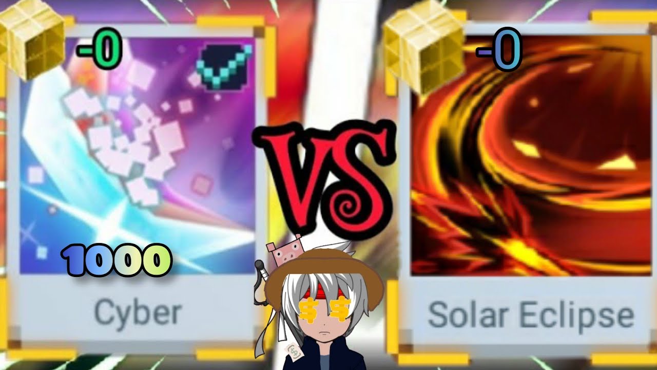 SOLAR ECLIPSE Sword Effect VS CYBER Sword Effect!!! Which is better ...