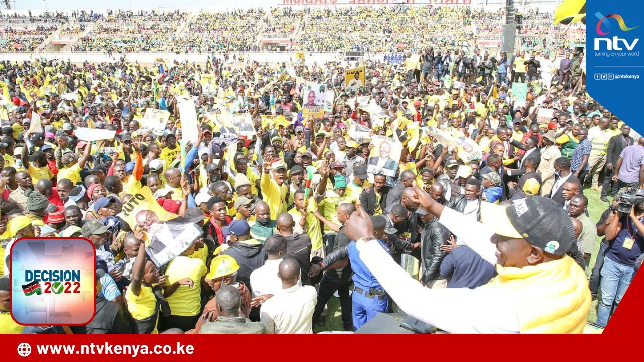 Drone shots: Ruto's arrival at Nyayo Stadium for Kenya Kwanza final ...