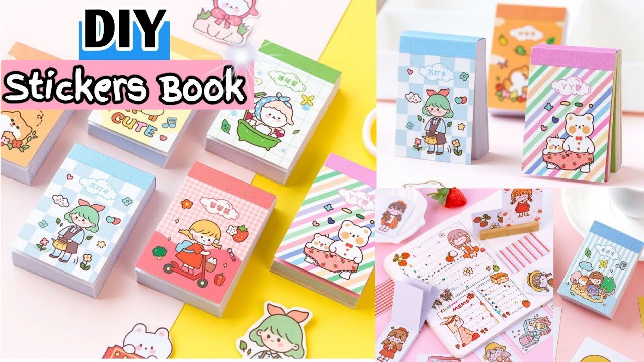 Make a Kawaii Stickers Book and Keep a Journal with Cute Stickers - YouTube