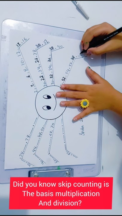Spider skip counting #motherhood #reels #kidslearning#lowbudget # ...