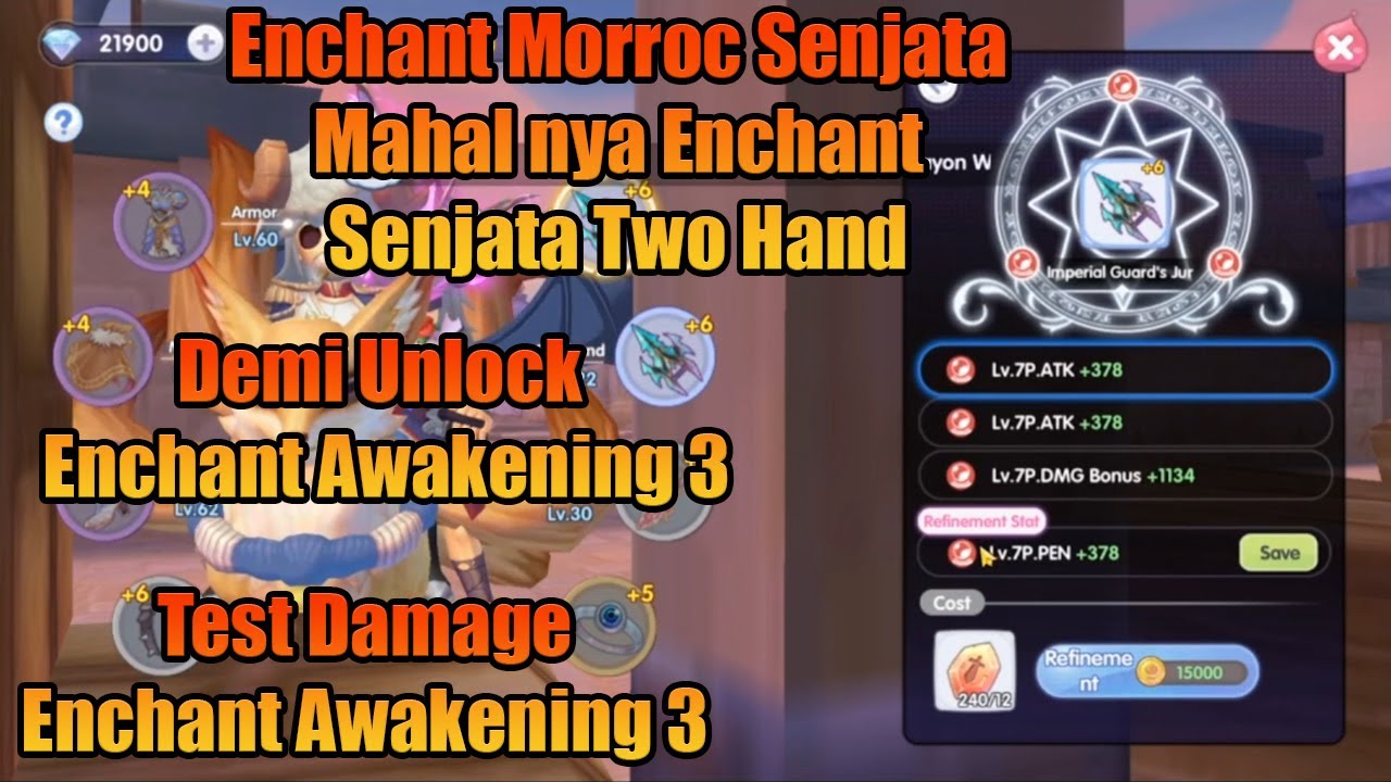 Enchant Morroc Senjata Unlock Enchant Awakening 3 dan Test Damage ...