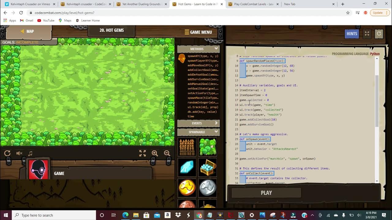 Disintegration Arrow in codecombat python - YouTube