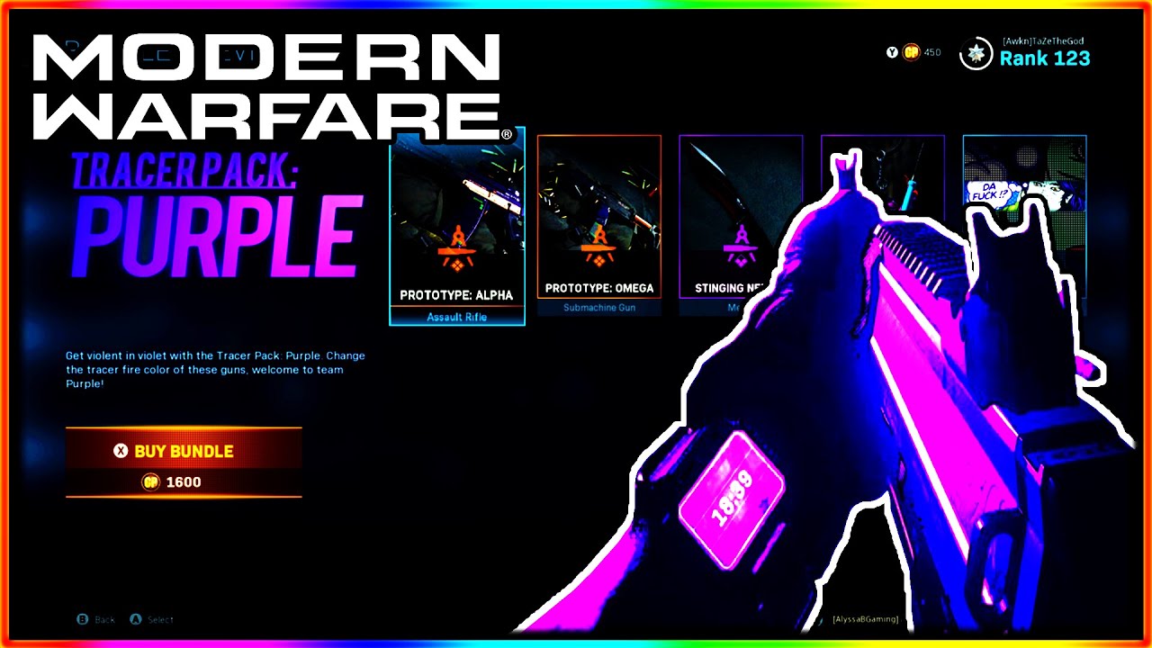 NEW "TRACER PACK PURPLE" BUNDLE IN MODERN WARFARE! - GET PURPLE BULLETS ...