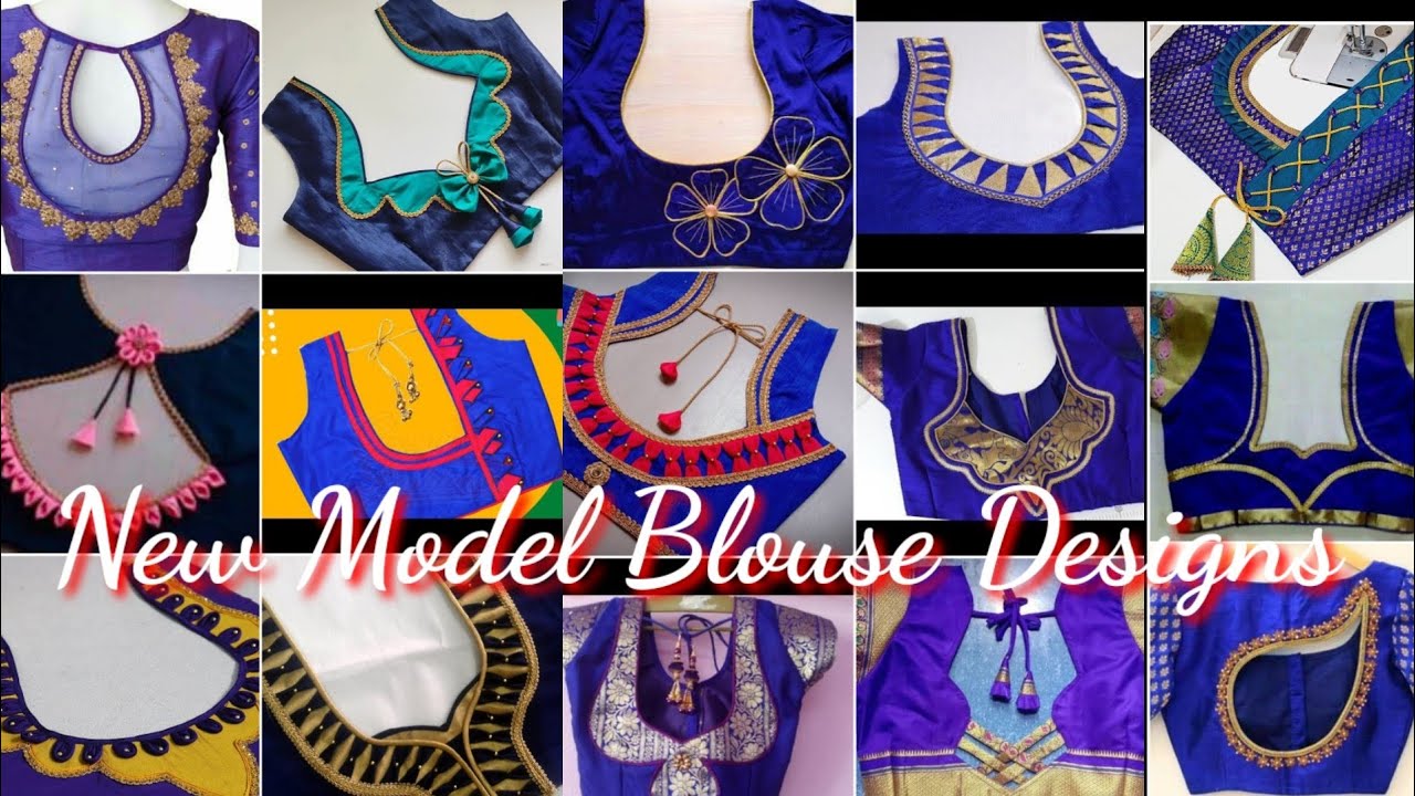 50+ blue blouse designs 💙💙/blauj dezain/blouse designs new model blouse ...