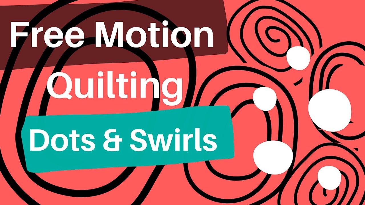 FREE MOTION QUILTING Dots & Swirls an INTERMEDIATE design - YouTube