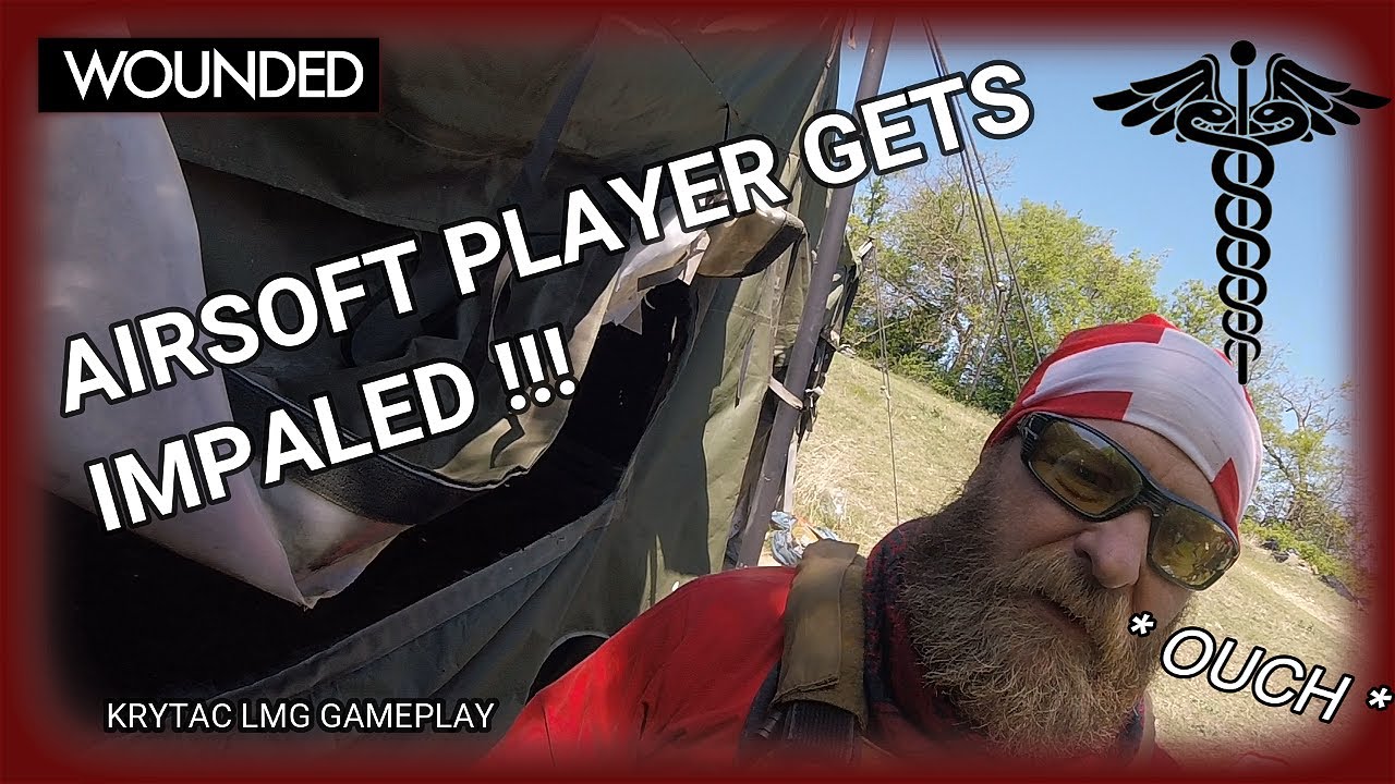 Airsoft Player Gets Impaled in the face! [ Insane Airsoft Injury ...