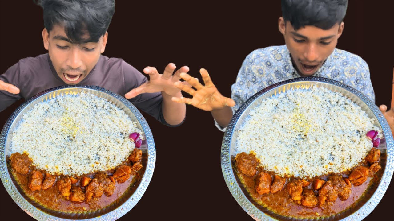 Spicy Chicken Feet Curry with Rice Eating Challenge/Competition ...