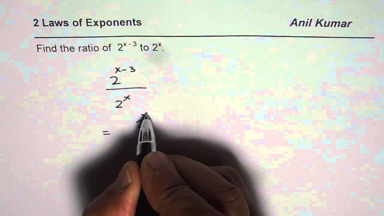 Find Ratio of Exponents MHF4U Test - YouTube