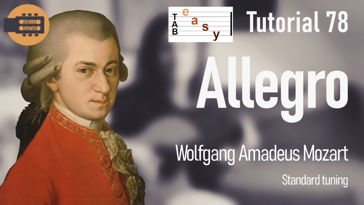 Allegro (Mozart) + free TABS - Easy Classical Guitar Tutorials 78 by ...