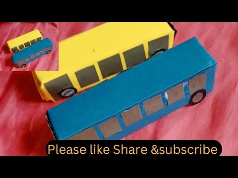 How to make pepar Bus-origami easy craft idea - YouTube