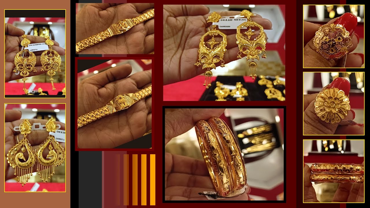 Collection of Gold Kan Bala, Gold Bracelet, Umbrella RIng & Socket ...