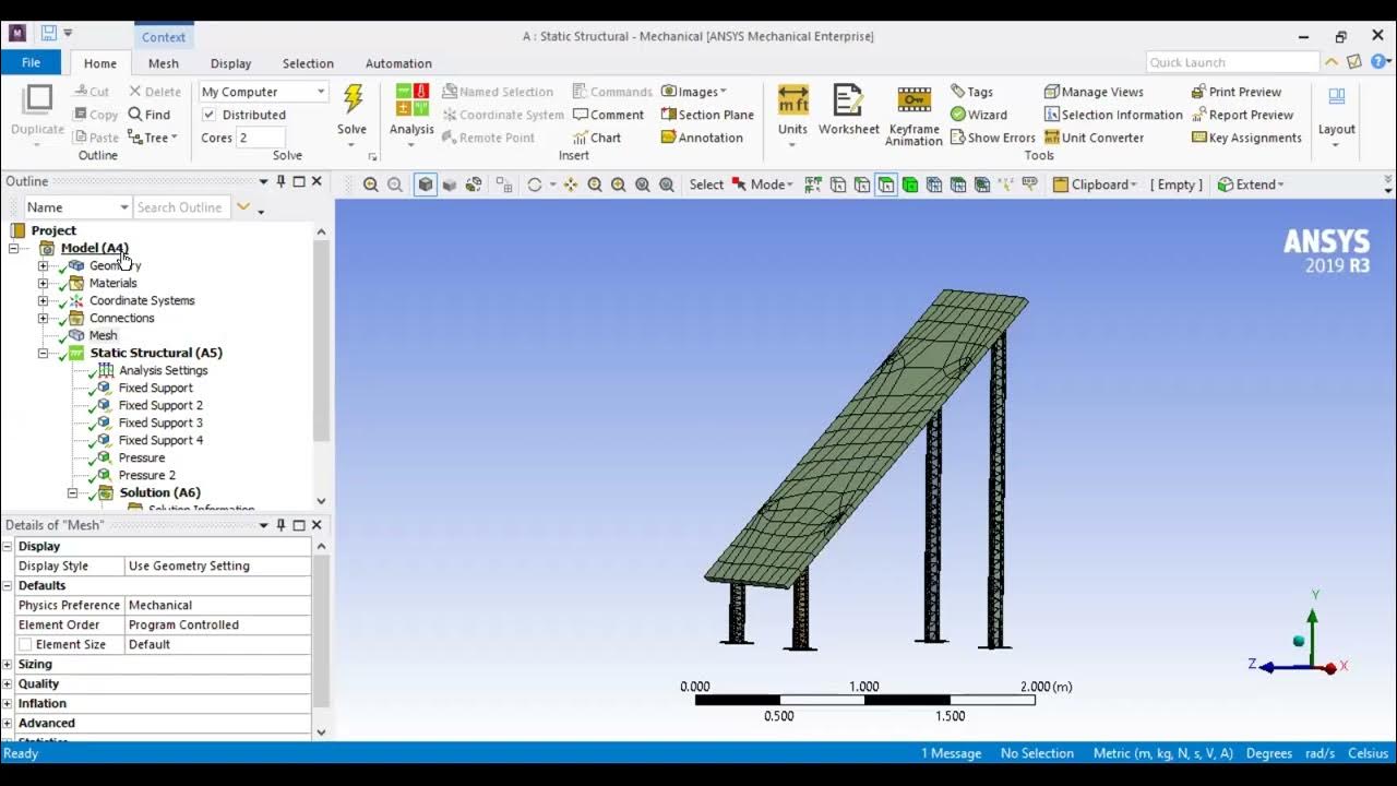 Solar panel mounting design in SolidWorks and Structural and thermal ...