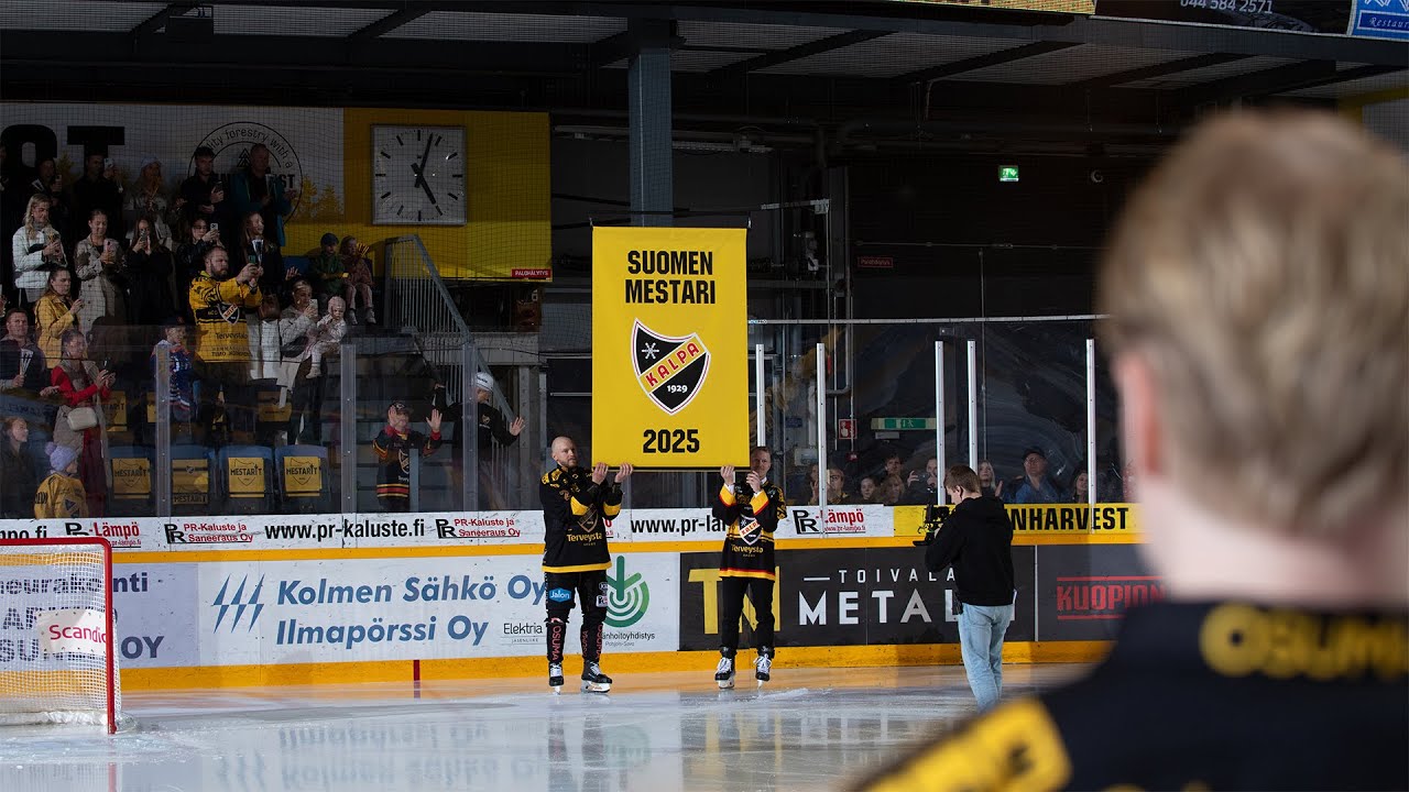 Suomen Mestarit 2025 -viiri Olvi Areenan kattoon ikimuistoisessa ...