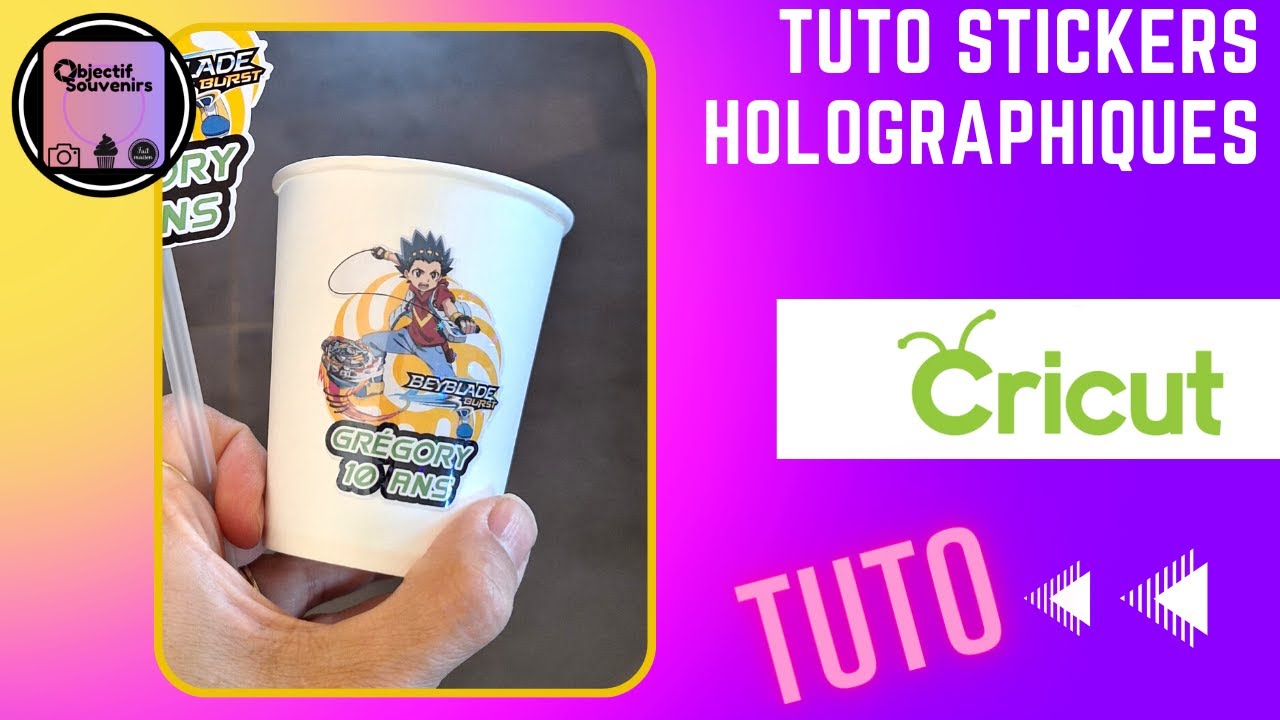TUTO STICKERS HOLOGRAPHIQUES AVEC CRICUT DESIGN SPACE - YouTube