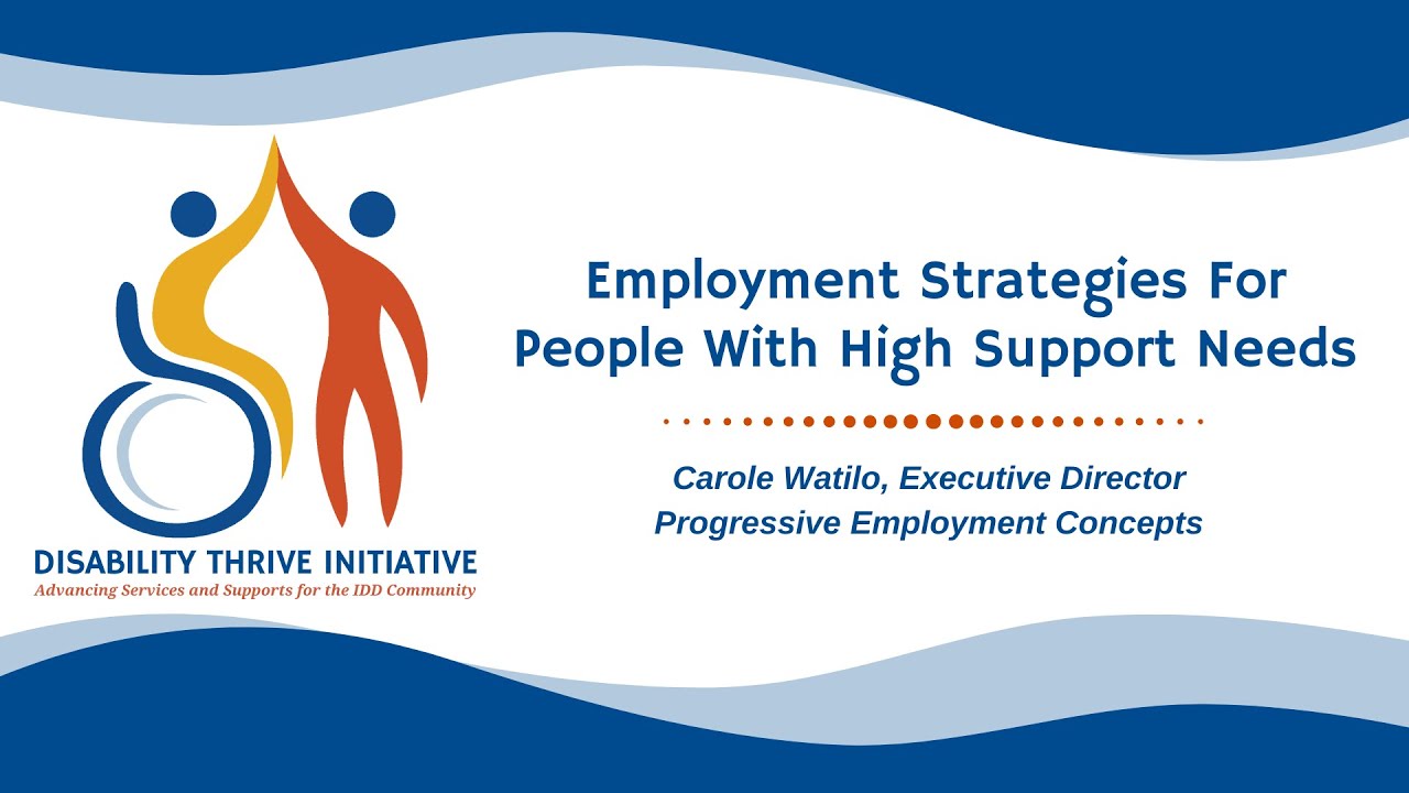 Employment Strategies For People With High Support Needs - YouTube