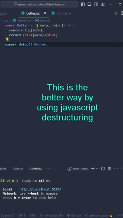 React Props Destructuring Trending Webdevelopment Programming Props React Youtube