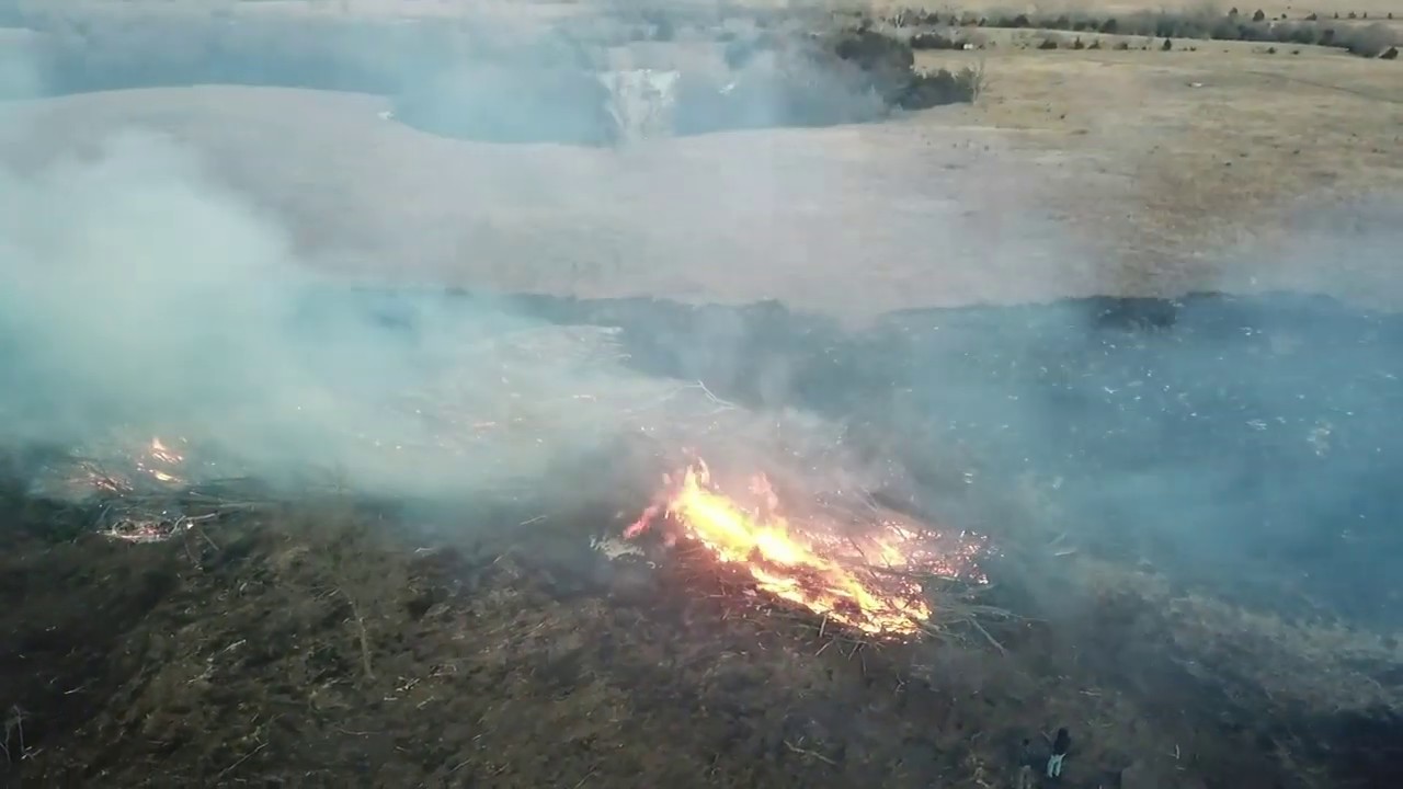 Tree pile fire out of control 12-21-19 - YouTube