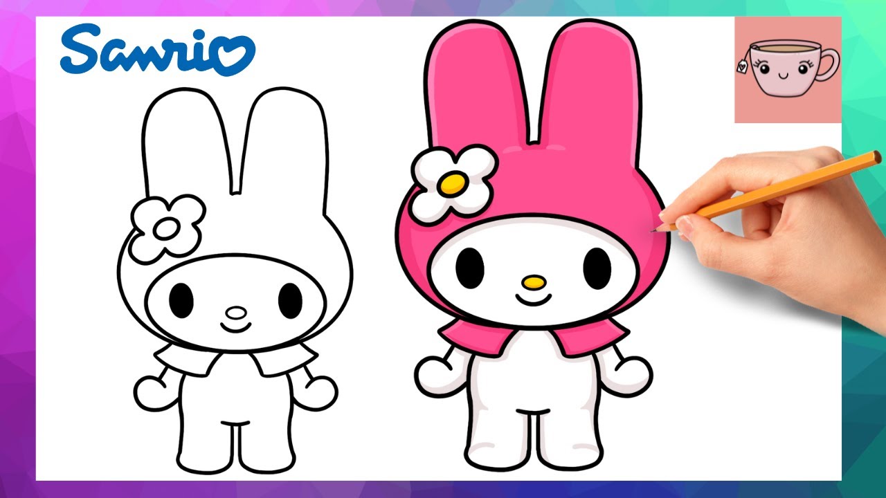 How To Draw My Melody | Sanrio | Cute Easy Drawing Tutorial - YouTube