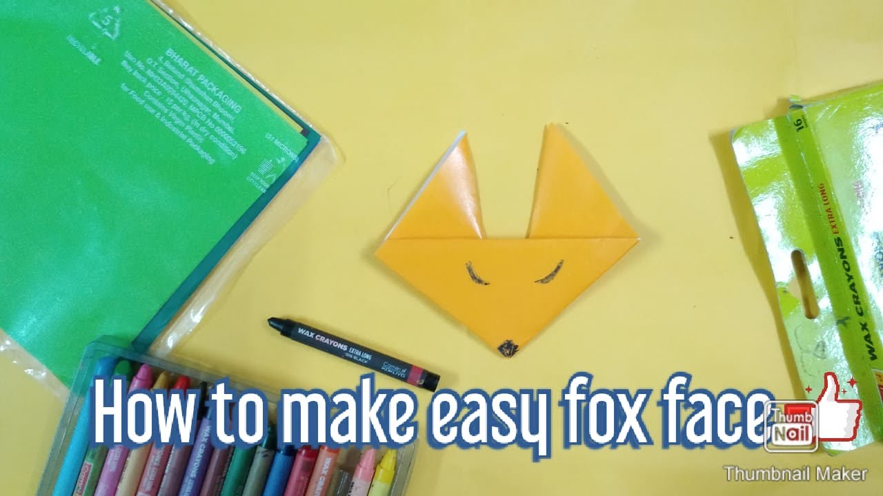 How to make an easy origami fox face - YouTube