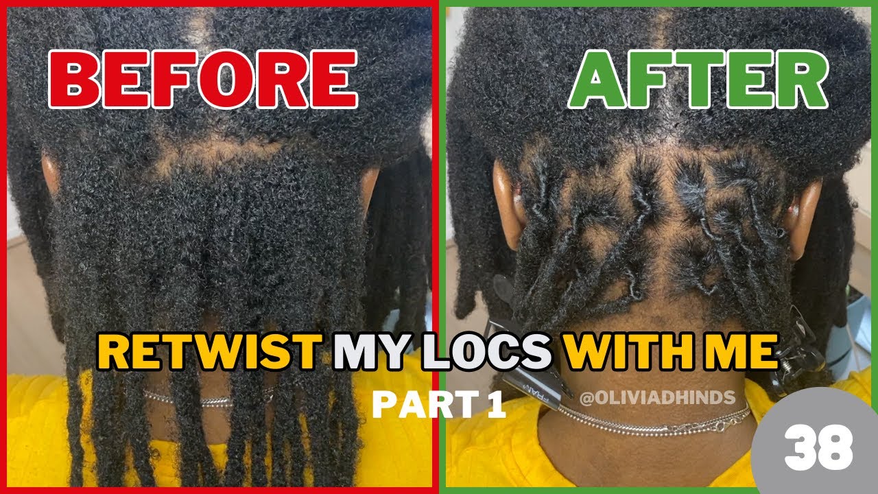 Locs maintenance | RETWISTING traditional naturally loc'd hair Part 1 w/ Olivia D Hinds - YouTube