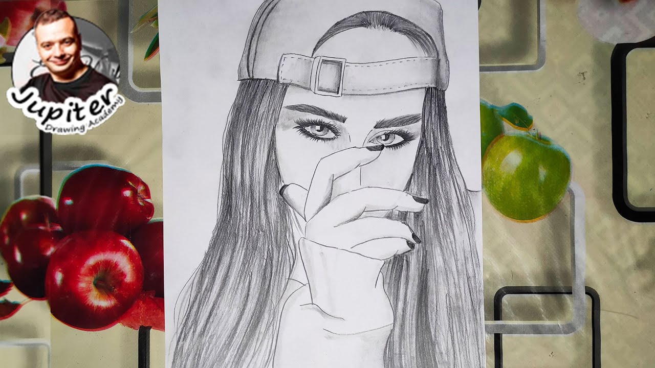 How to Draw Girl with Cap Drawing Tutorial | Art of Pencil Sketching ...