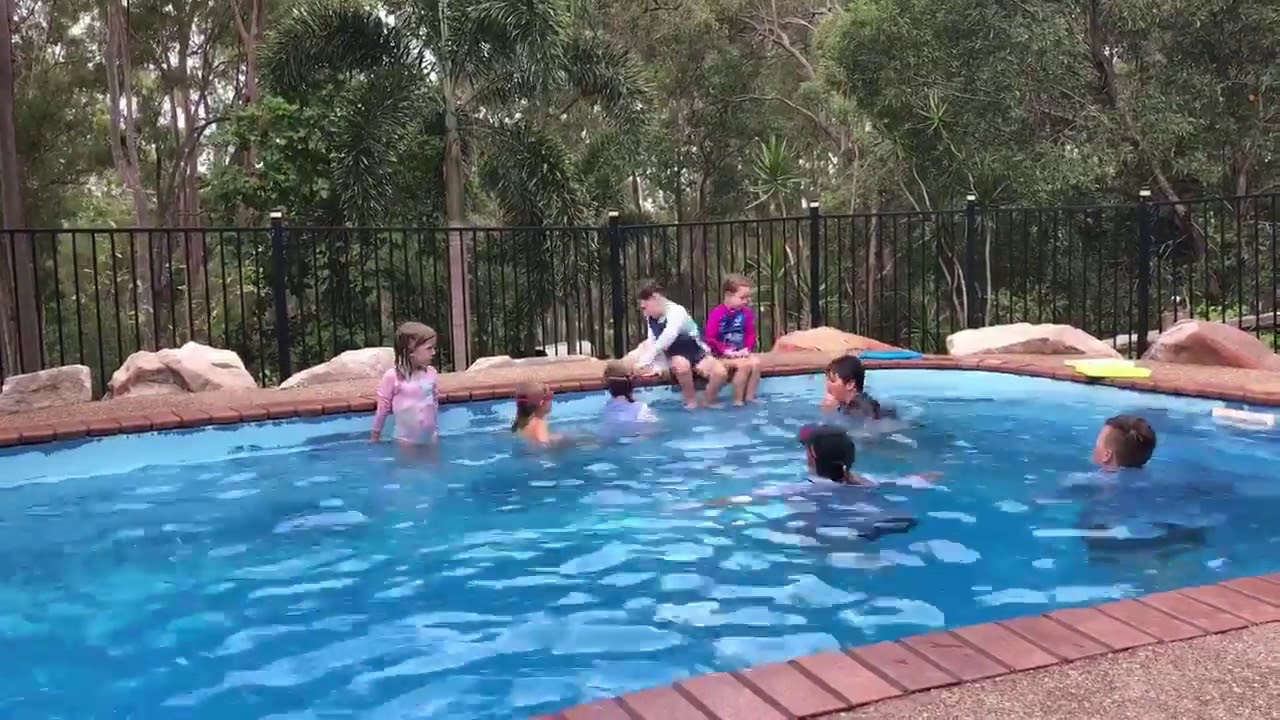 SAFE entry into the pool: these kids have it down pat! Well done kids x ...