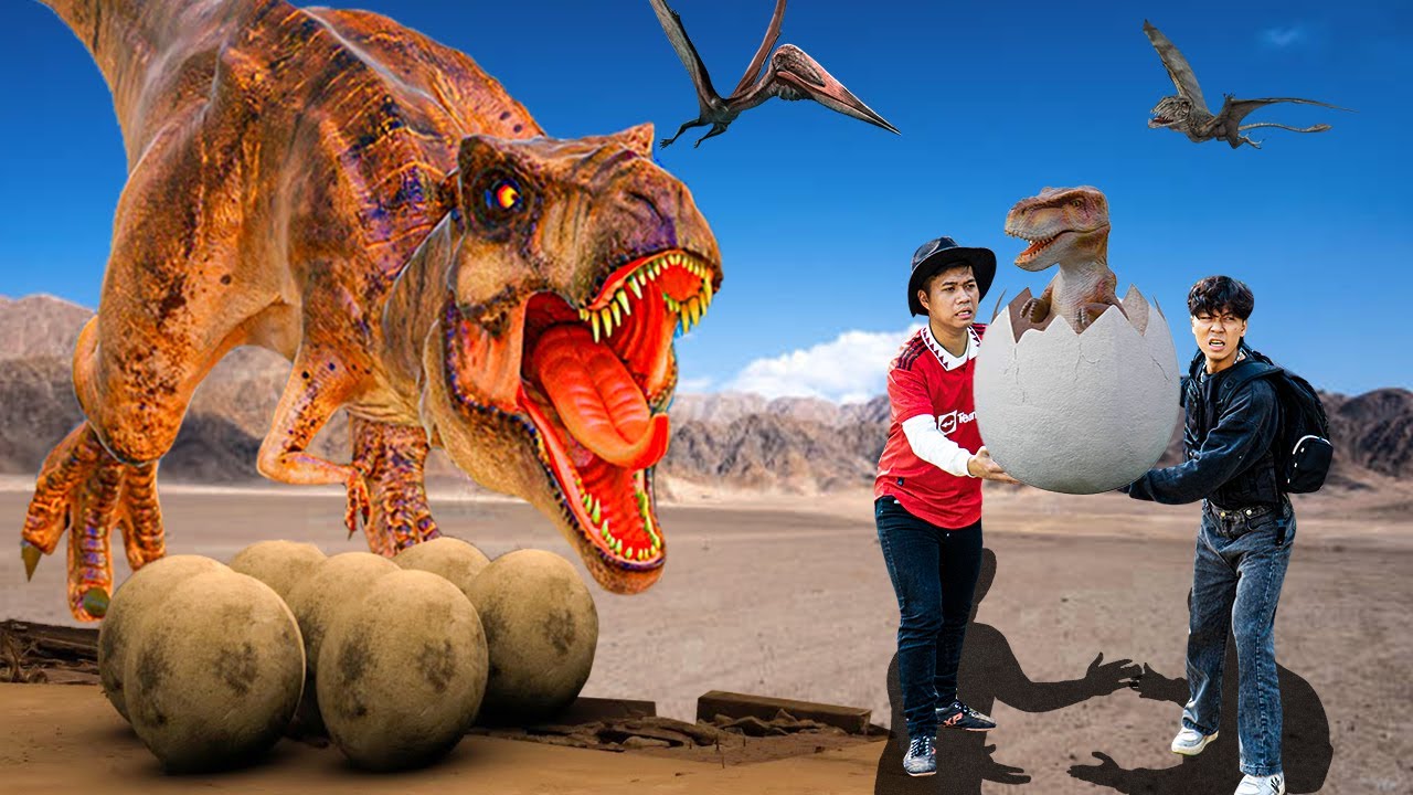 Lost In Dinosaur Park Compilation #8 Jurassic World Dinosaur Attack Best T-rex chase| Dinosaur ...