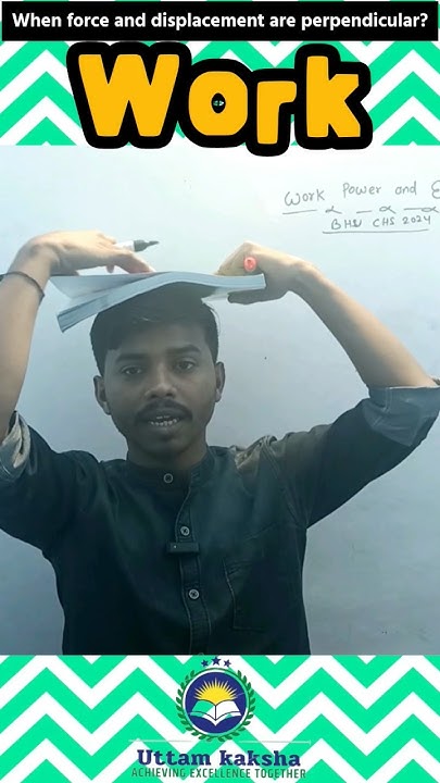 when force and displacement are perpendicular.find work ? |physics|work ...