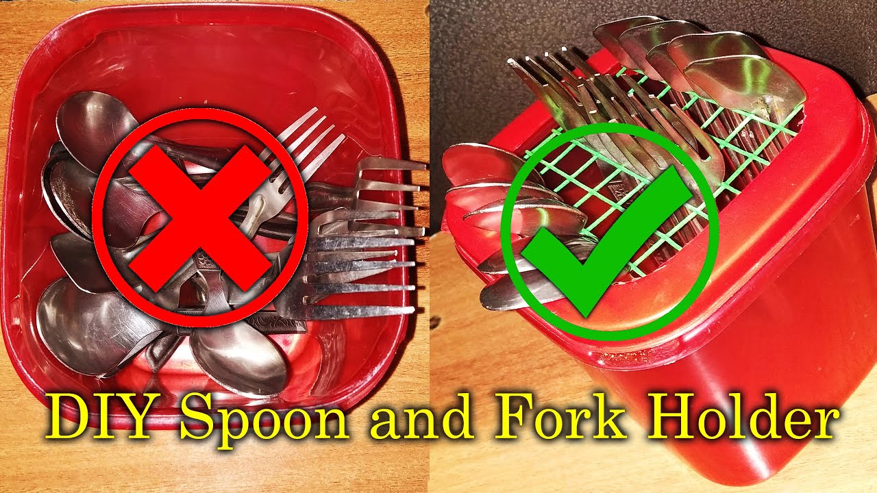 How to Make Spoon Stand at Home - YouTube