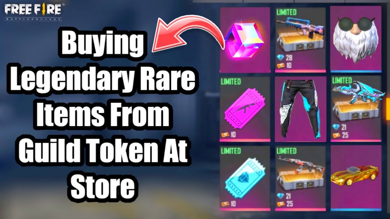 Buying Legendary Rare Items from Guild Token At Store In Free Fire 2021 ...