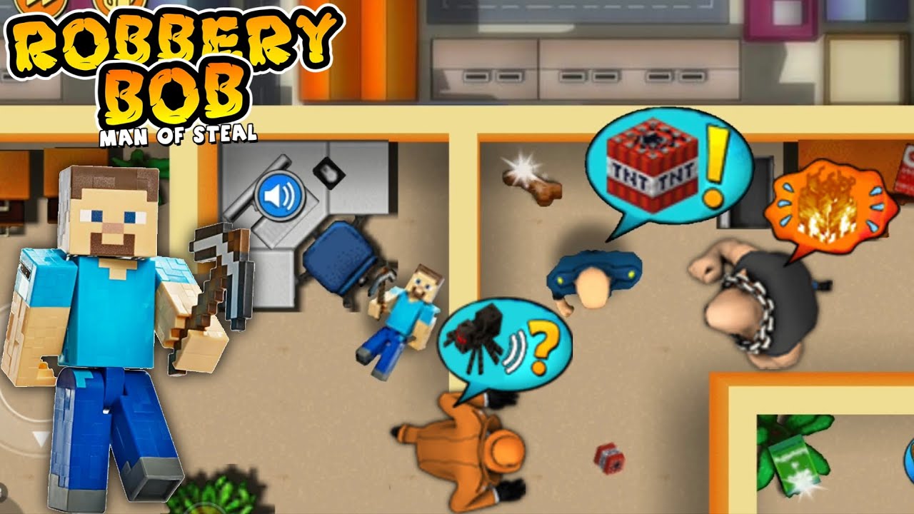 Minecraft - New Character In Robbery Bob Part 14 - YouTube