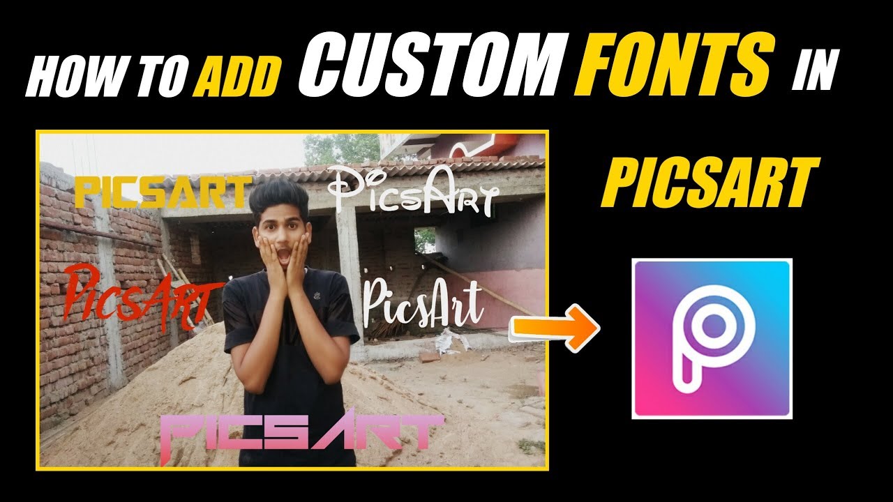 How to add custom font in PicsArt | Step by Step | - YouTube