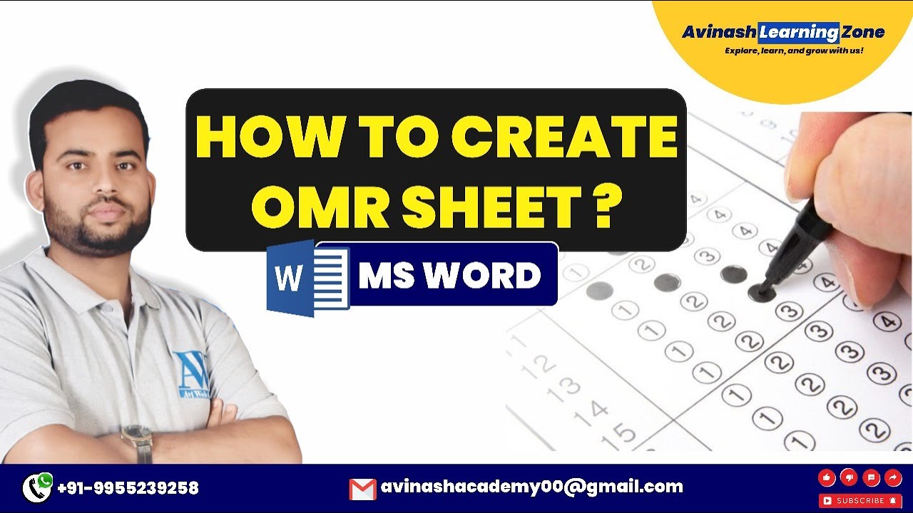 MS WORD - HOW TO CREATE OMR SHEET - YouTube