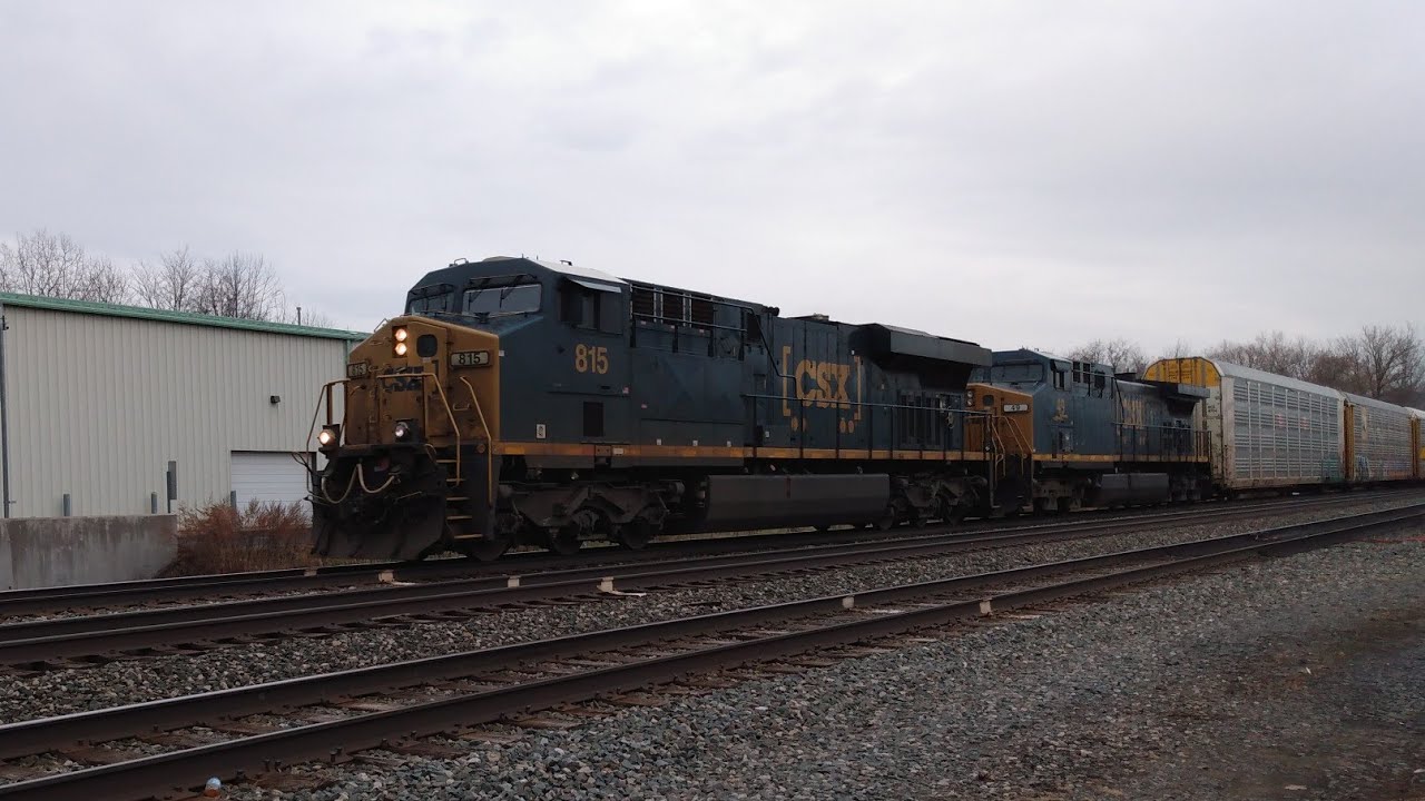 [HD] CSX Q263 Autorack Train Westbound - Fairport, NY - YouTube