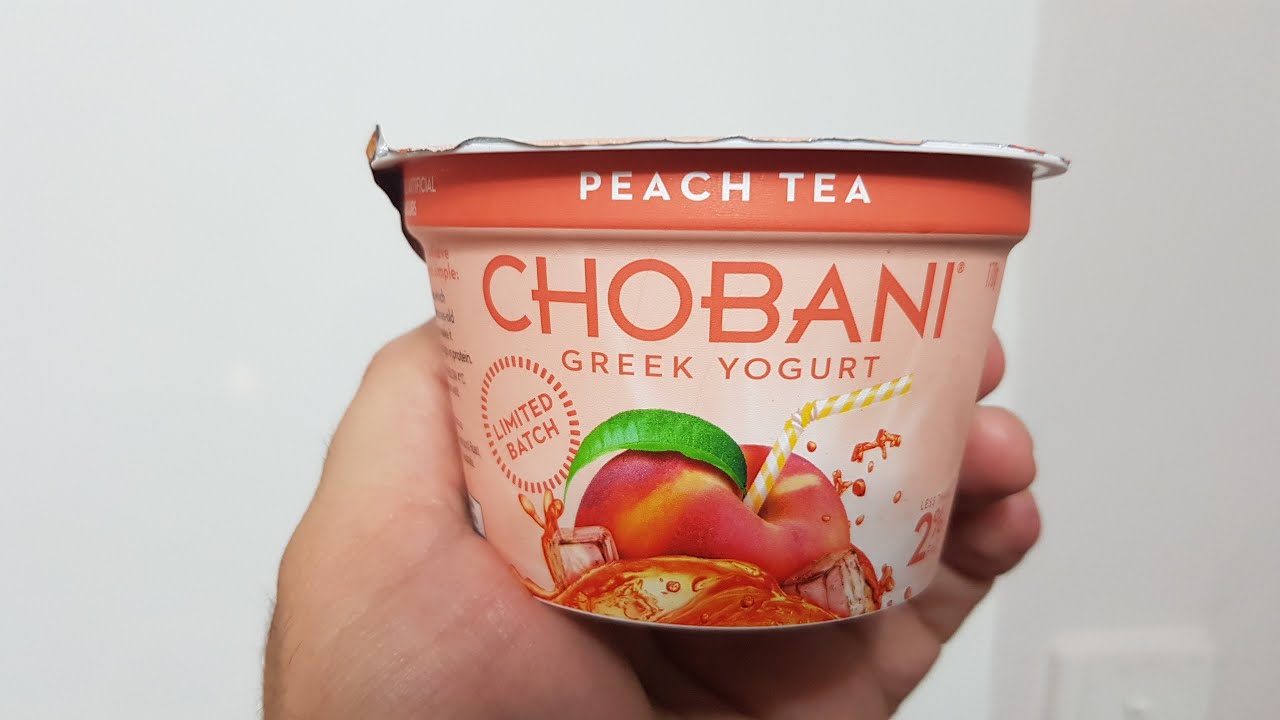 CHOBANI PEACH TEA GREEK YOGURT LIMITED BATCH - YouTube